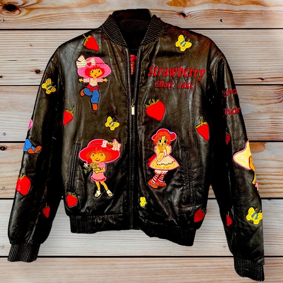 Jackets & Coats | One Of A Kind Vintage Strawberry Shortcake Leather ...